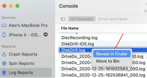 How Do I Find Disk Drill's Log Files?