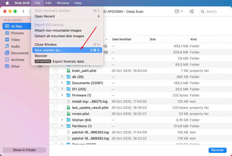Disk Drill Mac – Data Recovery Sessions - Save, Load, Resume Your Scans