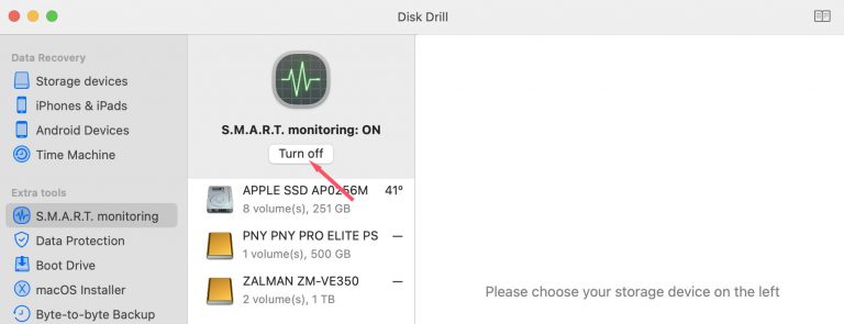 How Can I Monitor S.M.A.R.T. Status (Disk Health) With Disk Drill?