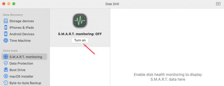 How Can I Monitor S.M.A.R.T. Status (Disk Health) With Disk Drill?