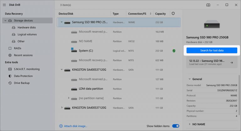 How do I find a specific lost item in Disk Drill once the scan is over?